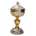 Copón con base lisa, nudo y copa con uvas - Brabander.es