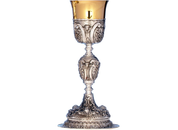 Santo cáliz de plata de copa con baño de oro - Brabander.es