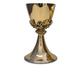 Cáliz católico con uvas, base lisa y copa decorada - Brabander.es