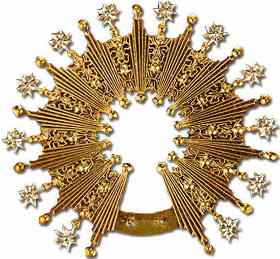 Aureola para imagen de la Virgen - Aureolas imagen Virgen María