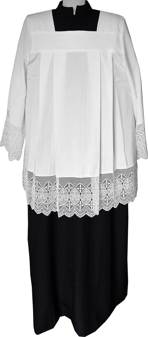 Roquete litúrgico con puntilla | Sobrepelliz para acólitos