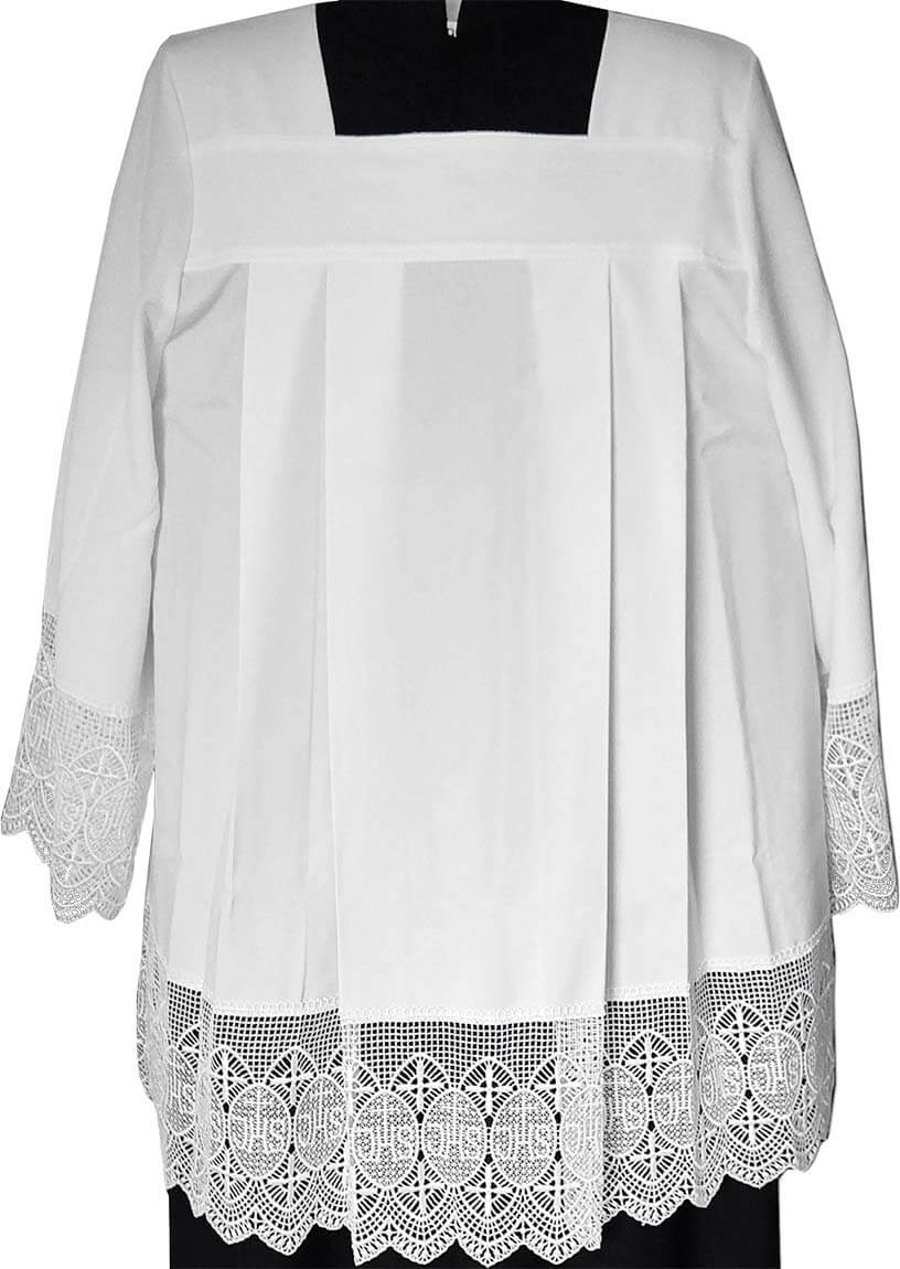 Roquete litúrgico con puntilla | Sobrepelliz para acólitos